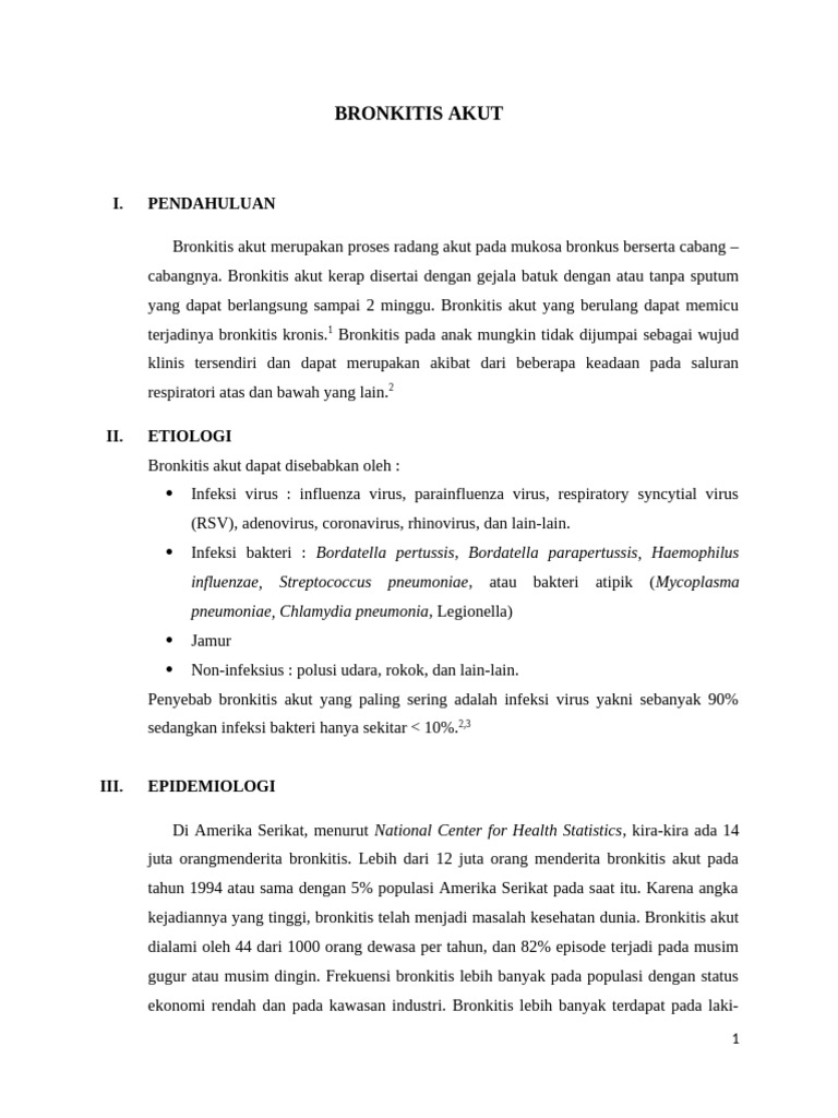 Bronkitis Akut | PDF