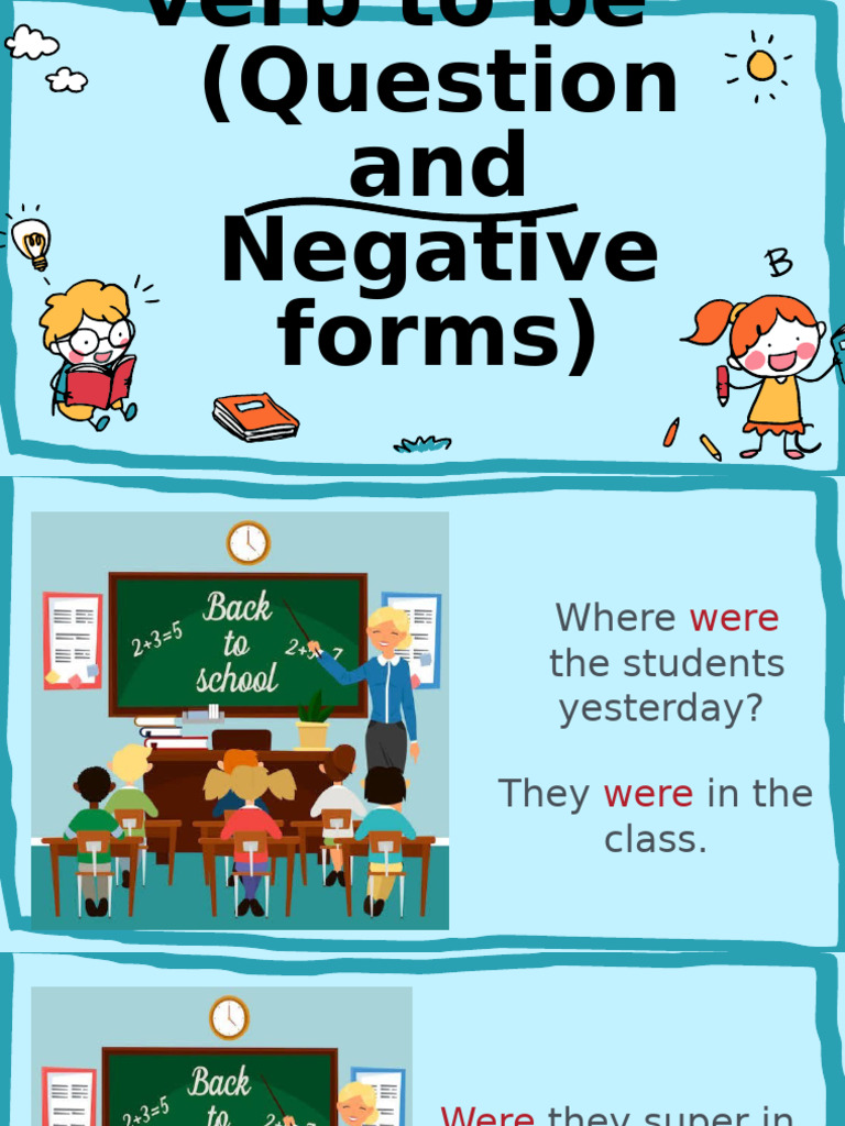 simple past v.to be questions and negative | PDF