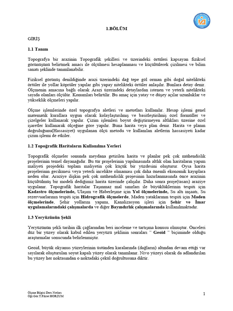 Olcme Bilgisi1 | PDF