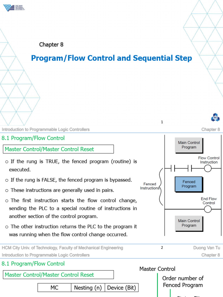 Chapter 8 - Program Flow and Sequential Step | PDF