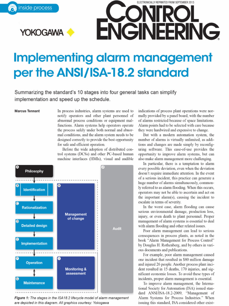 Alarm Management Lifecycle Overview | PDF