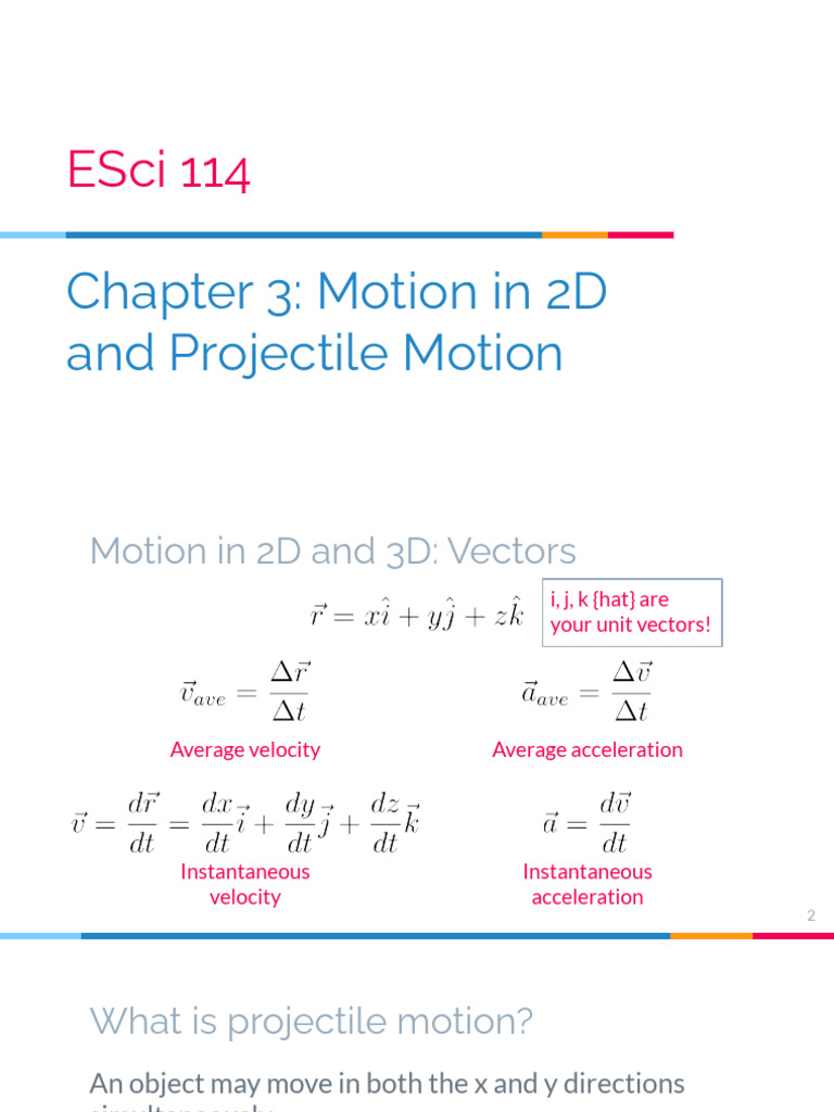 Motion in 2D.pptx | PDF