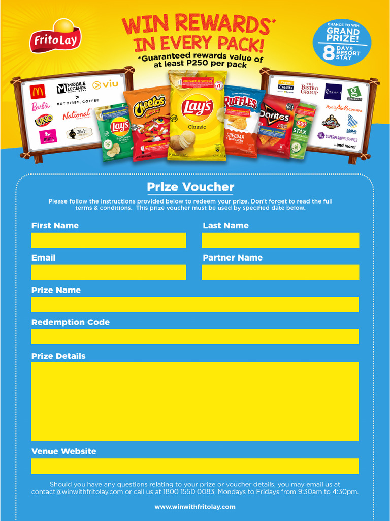 Frito Lay Rewards Voucher | PDF