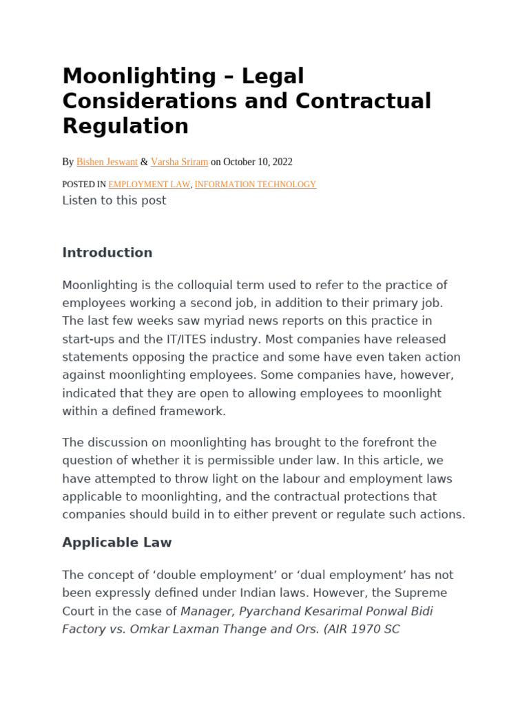 MOONLIGHTING BY Cyril | PDF