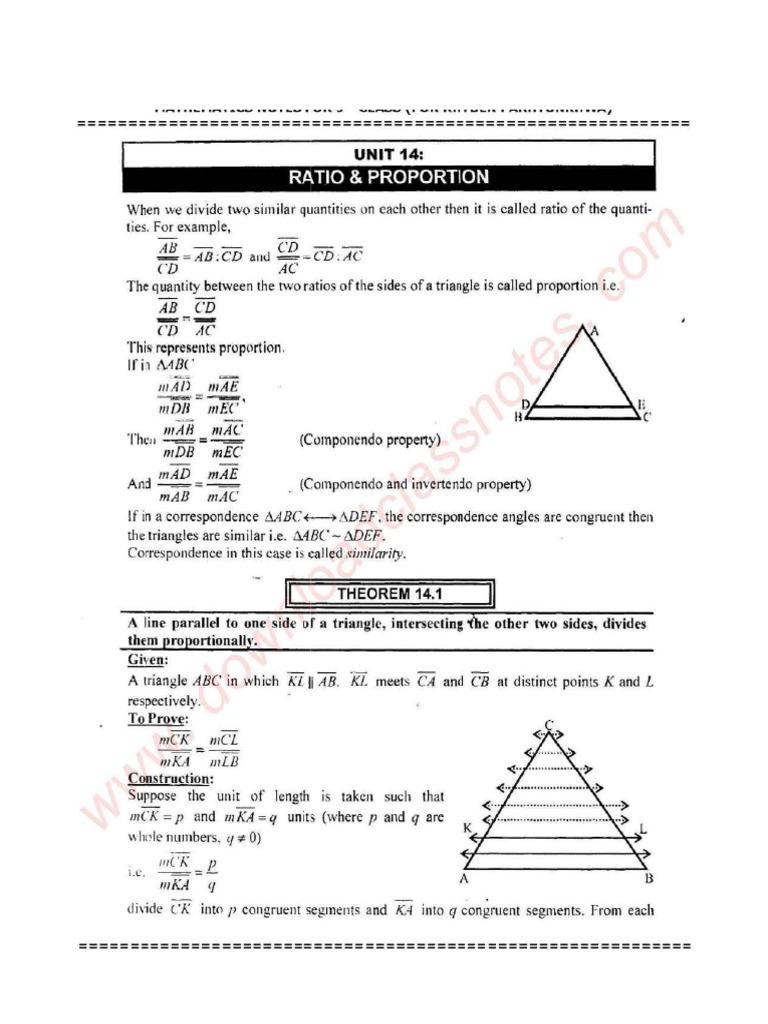 Unit-14-Ratio-Proportion | PDF