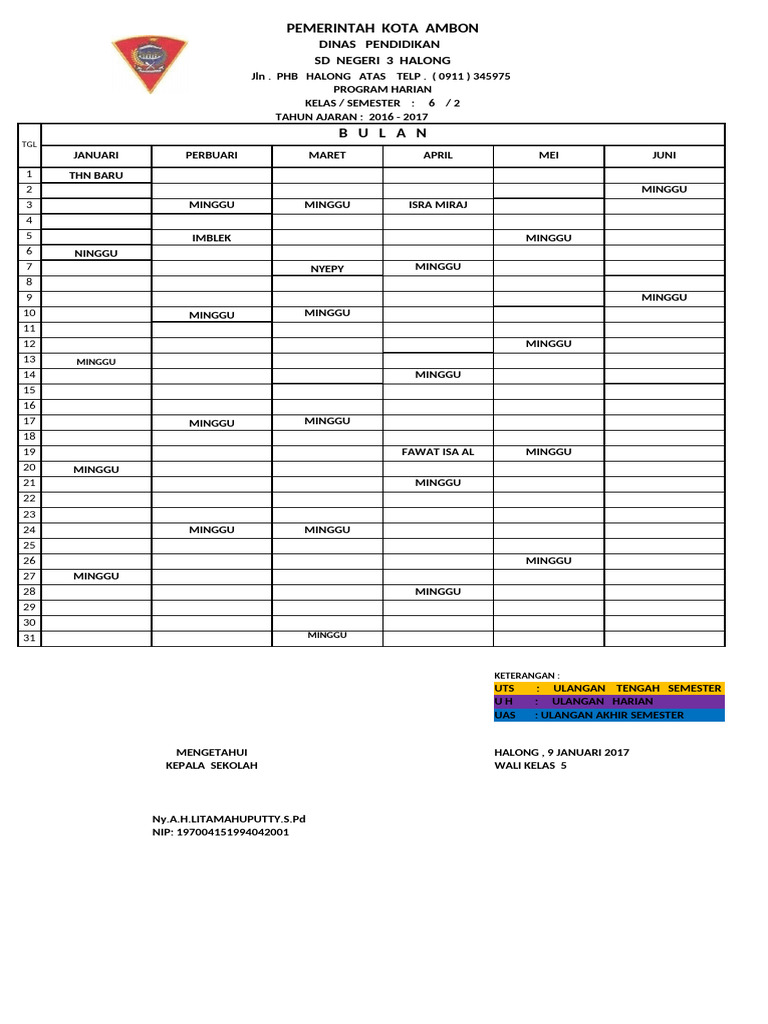 Program Harian | PDF