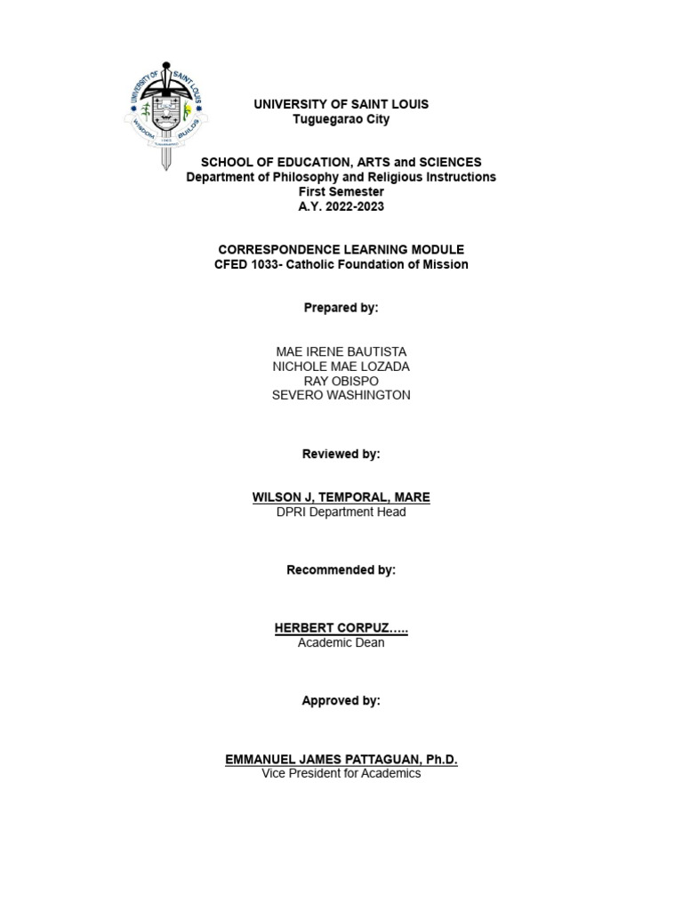 CFED 3 Week 10 Module - Docx 3 Fold | PDF