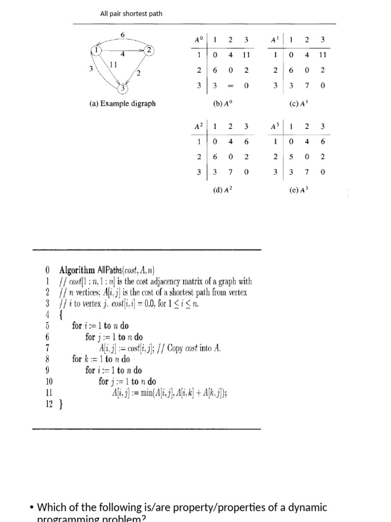 All Pair Shortest Path | PDF