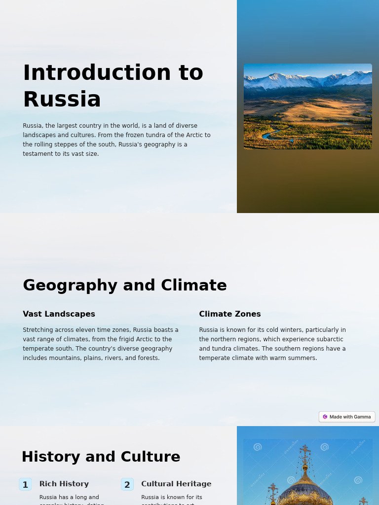 Introduction To Russia | PDF