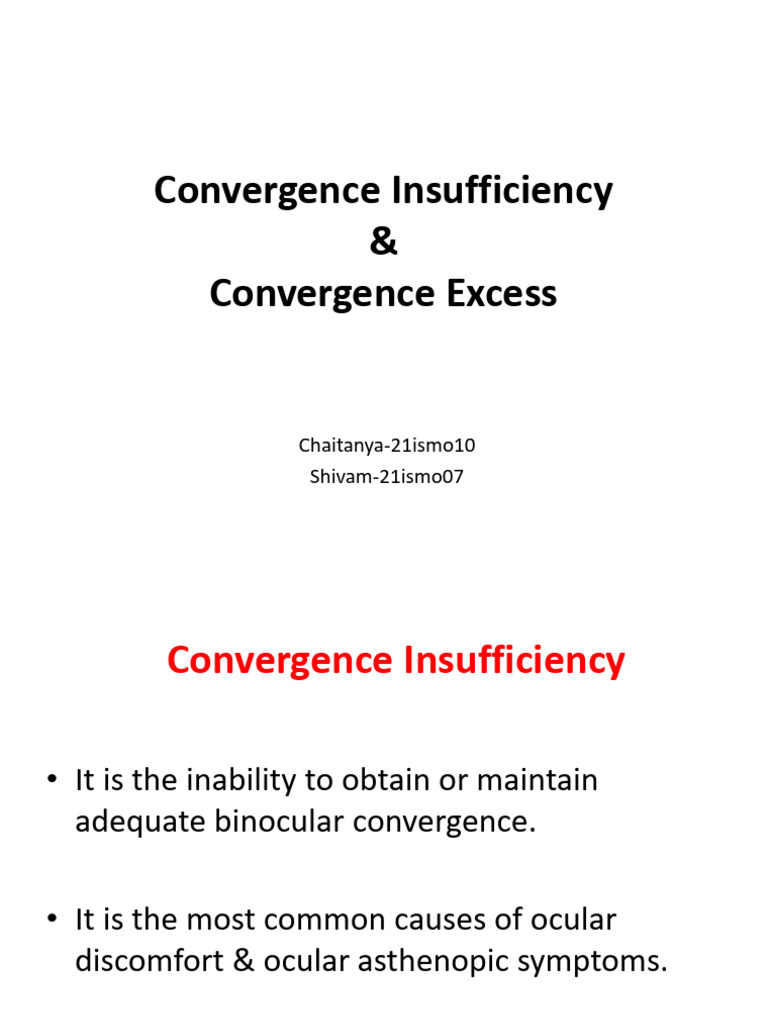 Convergence Insufficiency | PDF