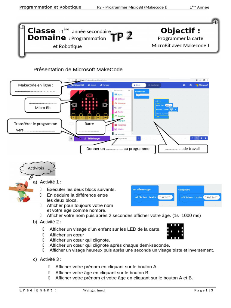 TP2-programmation Et Robotique | PDF