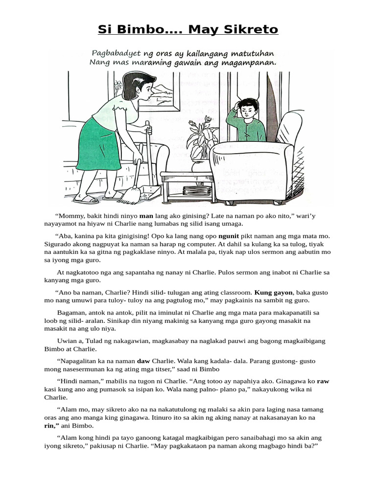 Ang Sikreto Ni Bimbo | PDF