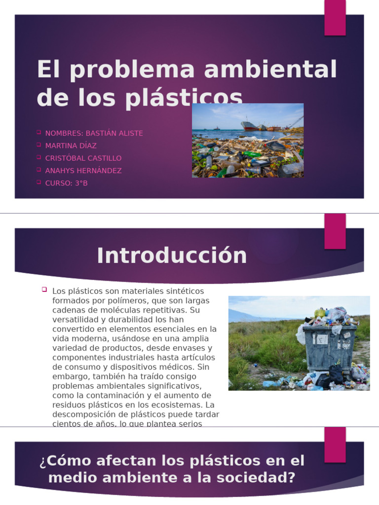 El Problema Ambiental de Los Plasticos | PDF
