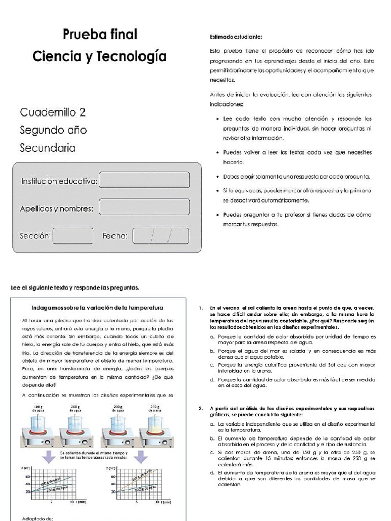 Evaluacion Cyt 2 Año 2 | PDF