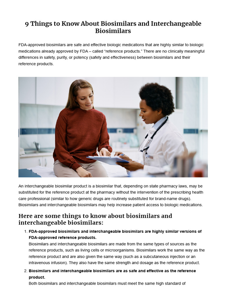 9 Things to Know About Biosimilars and Interchangeable Biosimilars ...