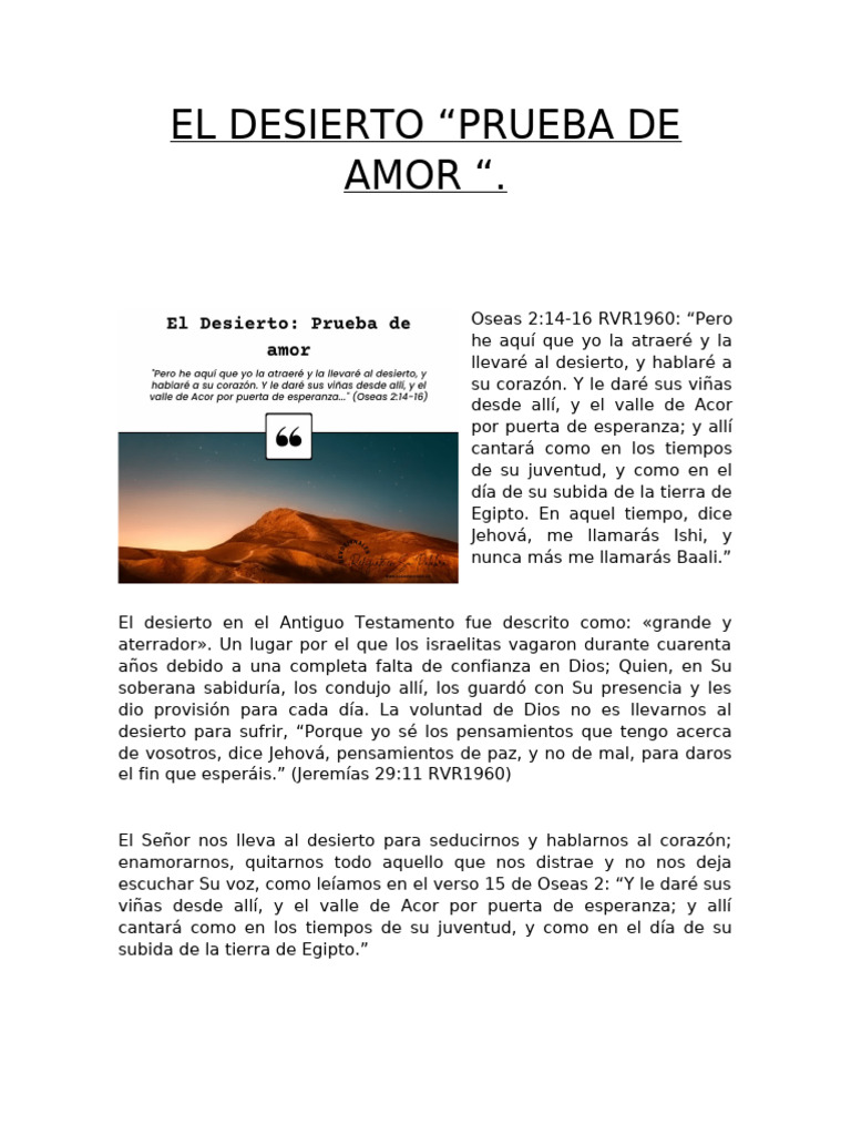 El Desierto | PDF | Dios | Religión y espiritualidad
