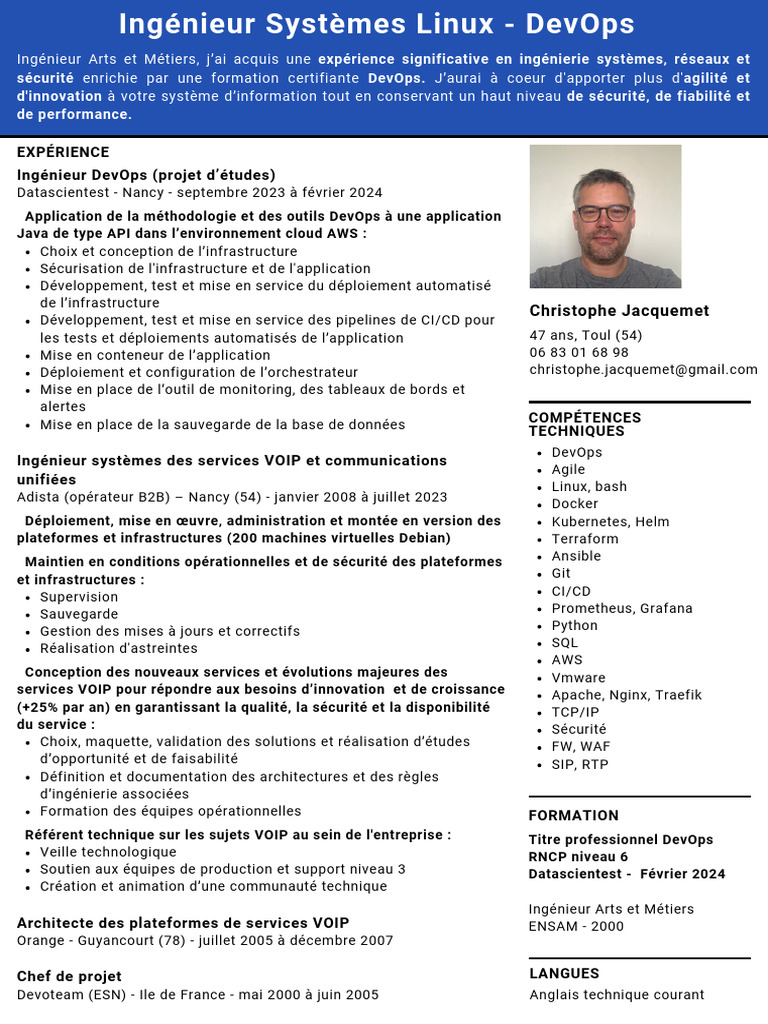 Expérience Ingénieur Devops (Projet D'Études) | PDF