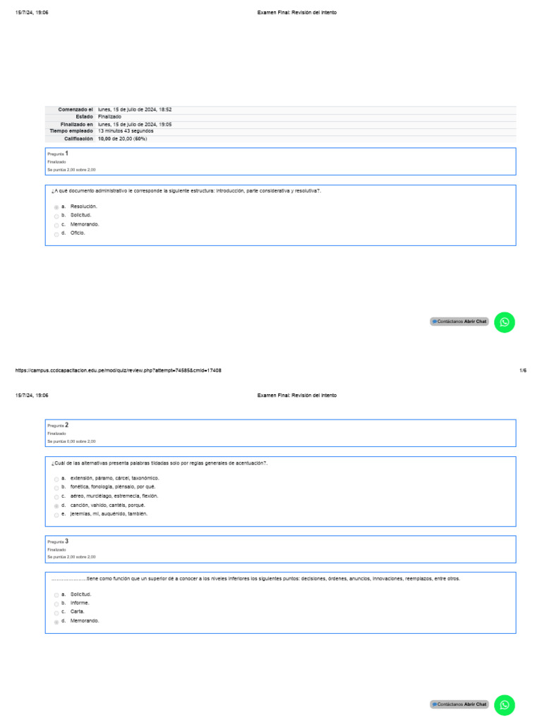 Examen Final - Revisión Del Intento Aass | PDF