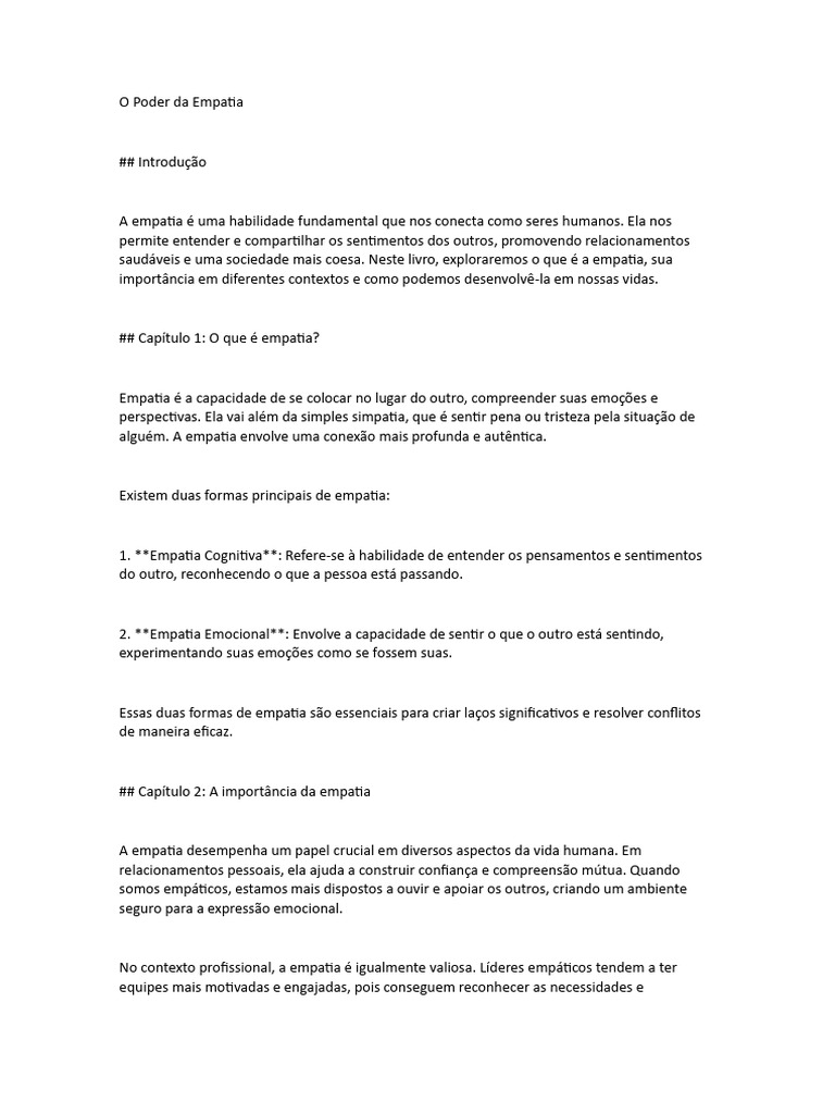 O Poder Da Empatia | PDF