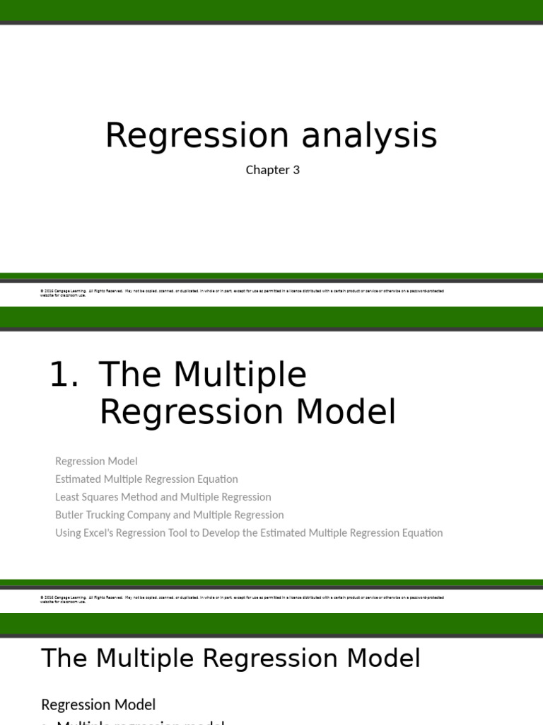 Chapter 3 - Regression 2 | PDF