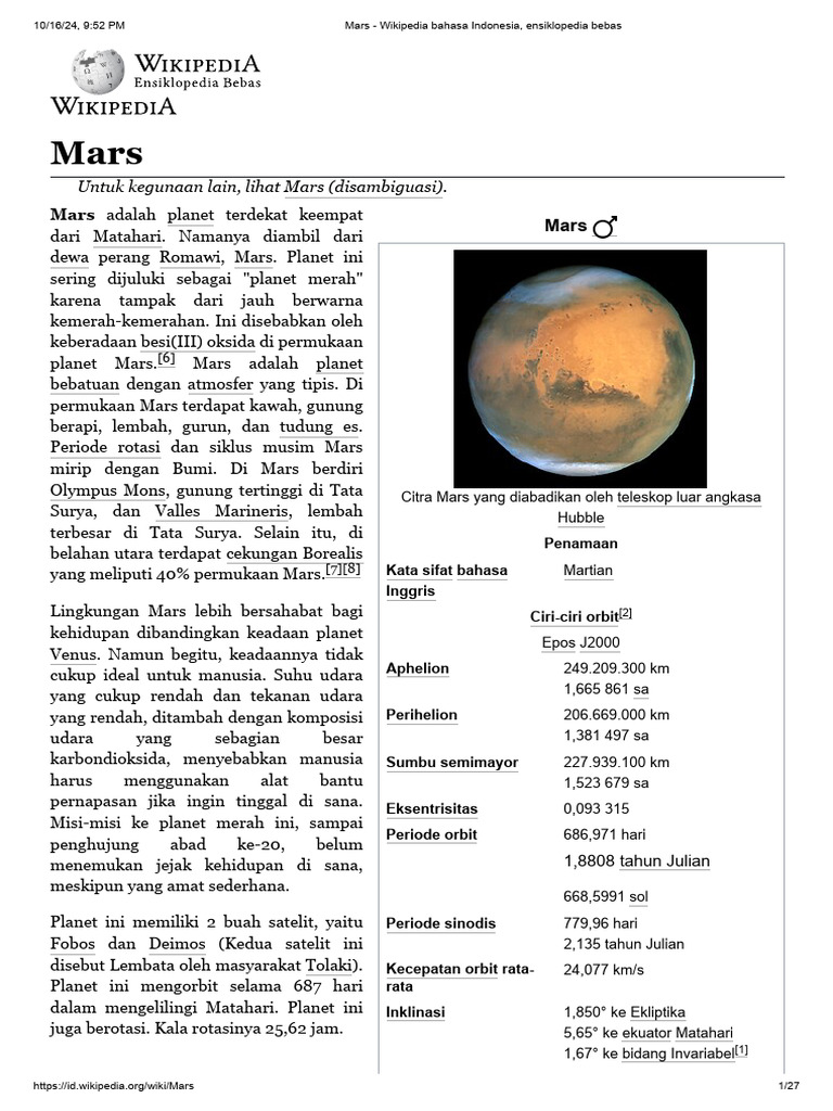 Mars | PDF