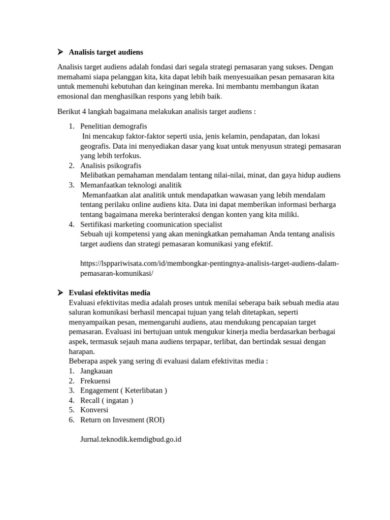 Analisis Target KA | PDF