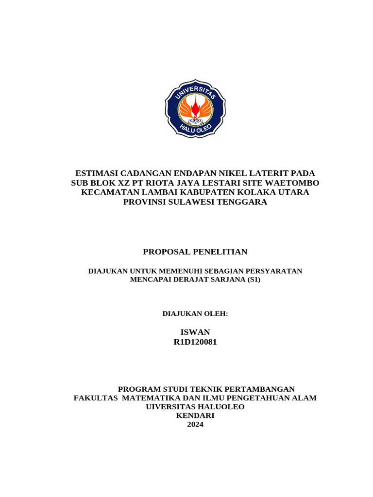 Proposal Iswan Perbaikan 1 | PDF