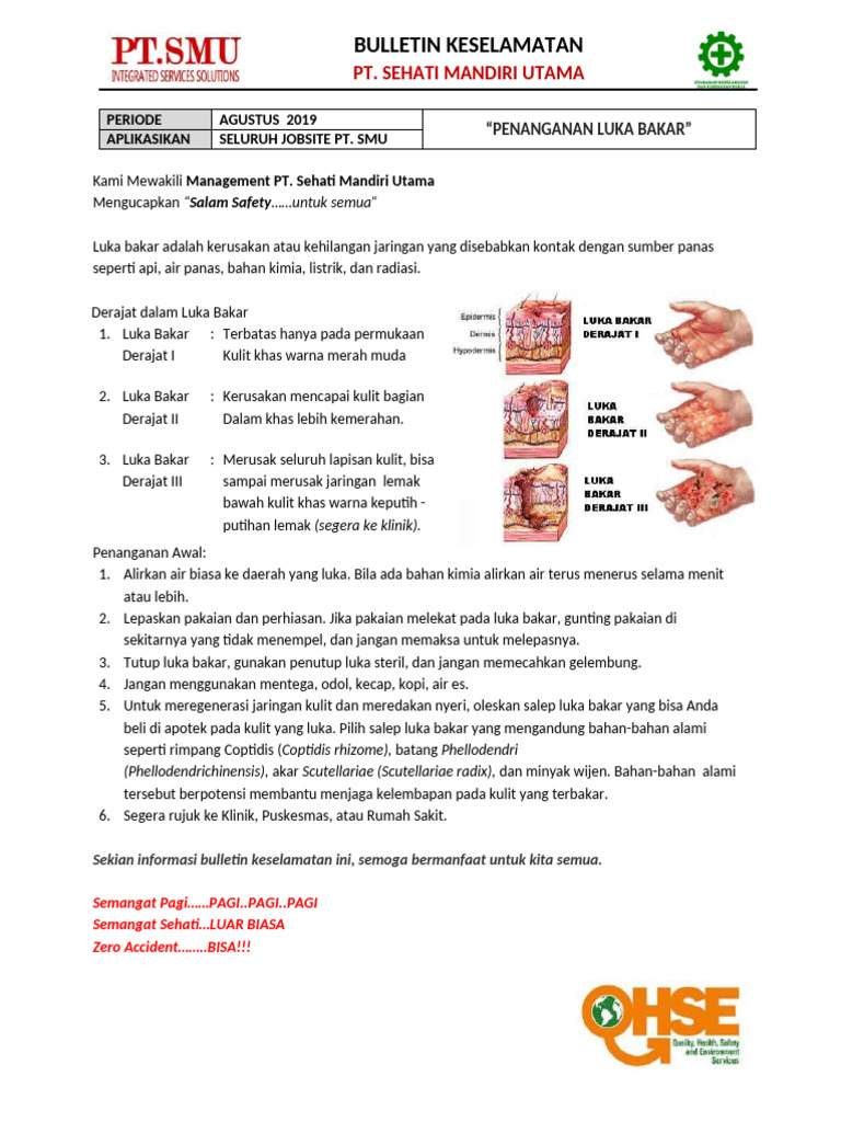 Agustus - Penanganan Luka Bakar | PDF
