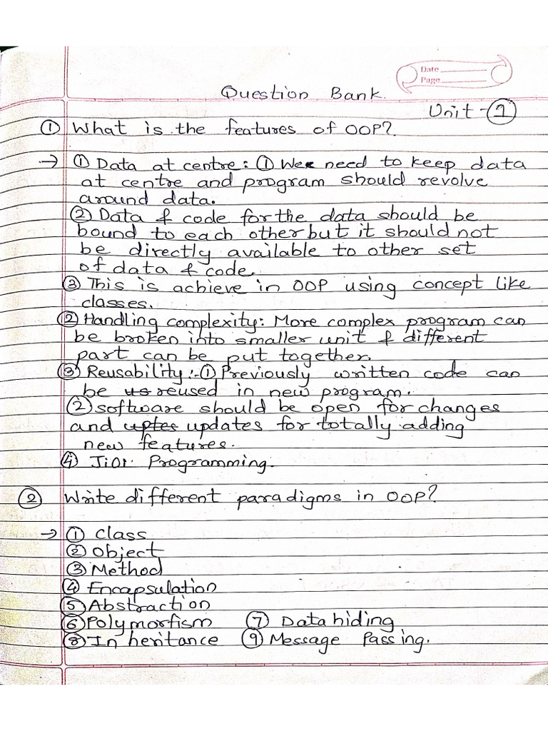 Oop Question Bank | PDF