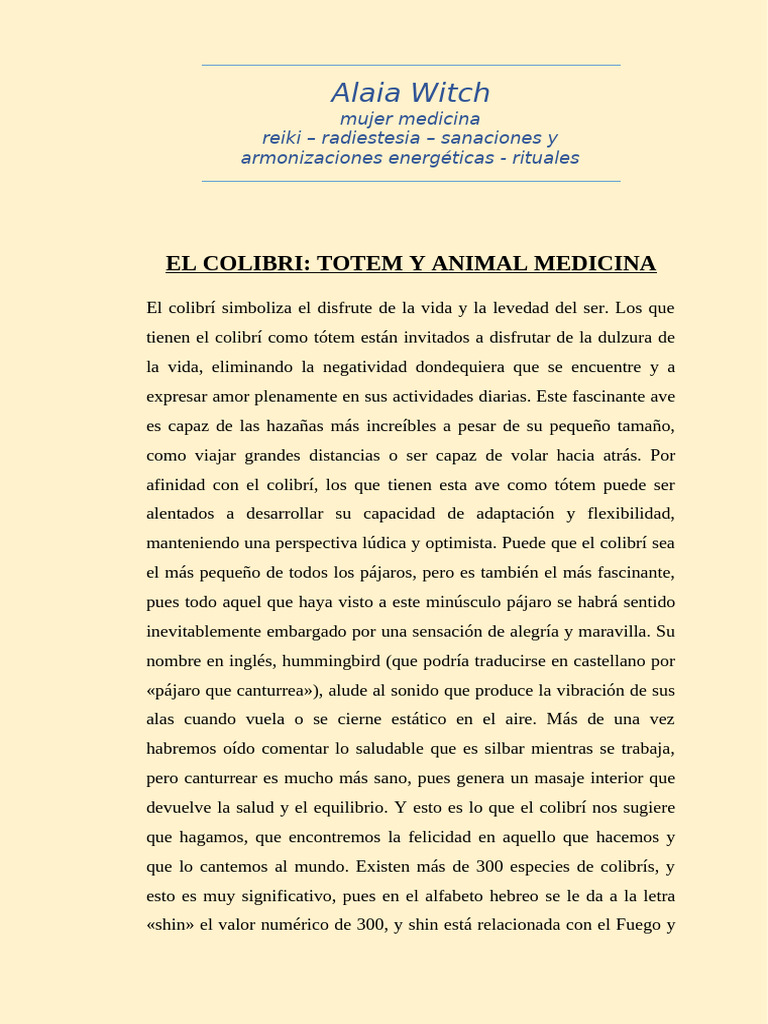 COLIBRI | PDF