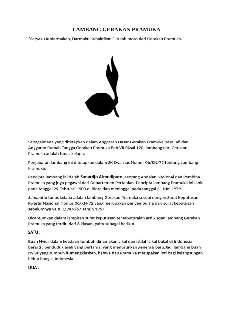 Lambang Gerakan Pramuka | PDF
