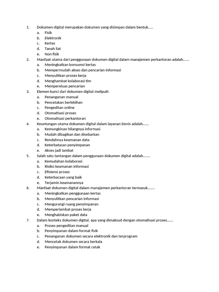 Kisi-Kisi Soal DDK MP | PDF