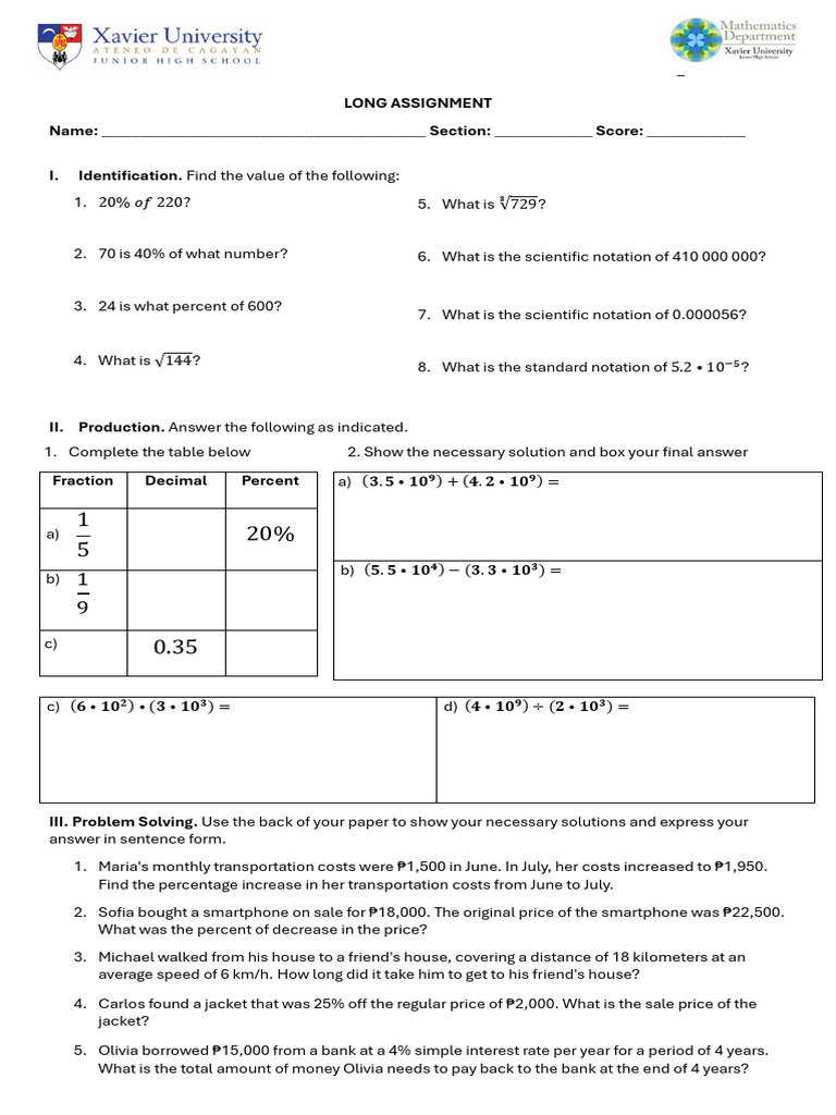 Long Assignment | PDF
