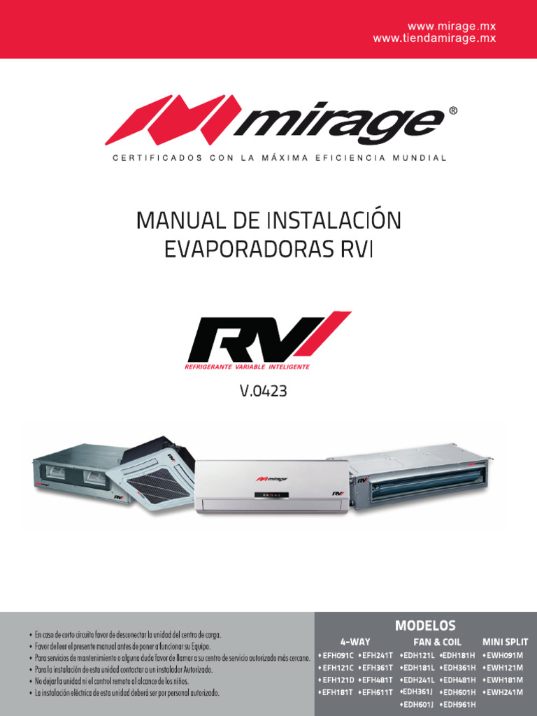 Manual Evaporadoras RVI 2023 | PDF