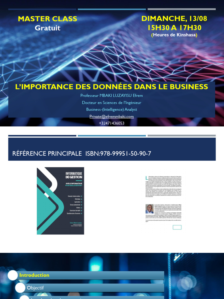 MasterClasse ImportanceDesDonnees Kin 13082023-1 | PDF