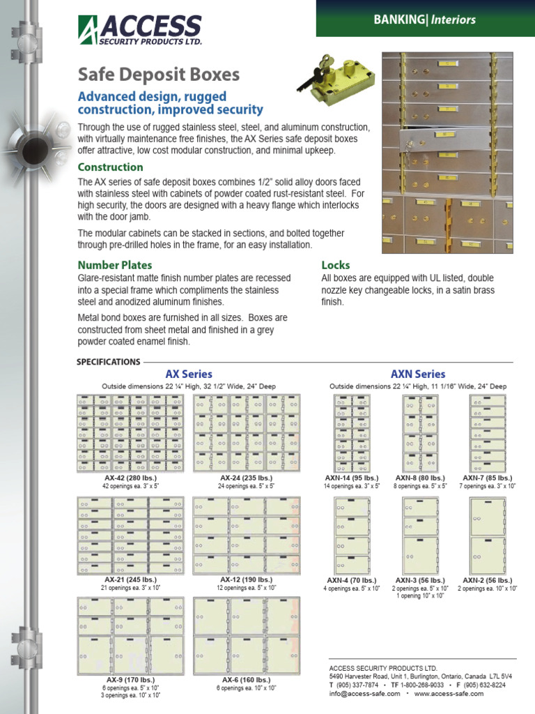 Access Safe SS Banking Inter Safe Deposit | PDF