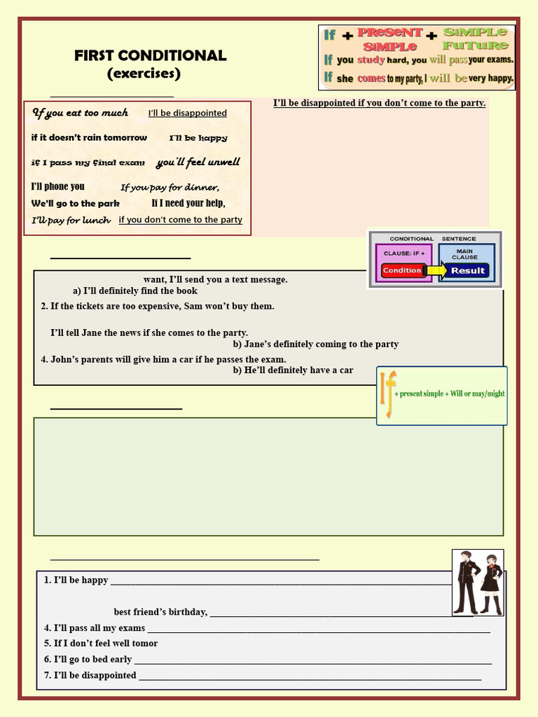 First Conditional Exercises Grammar Drills Grammar Guides Tests - 83849 ...