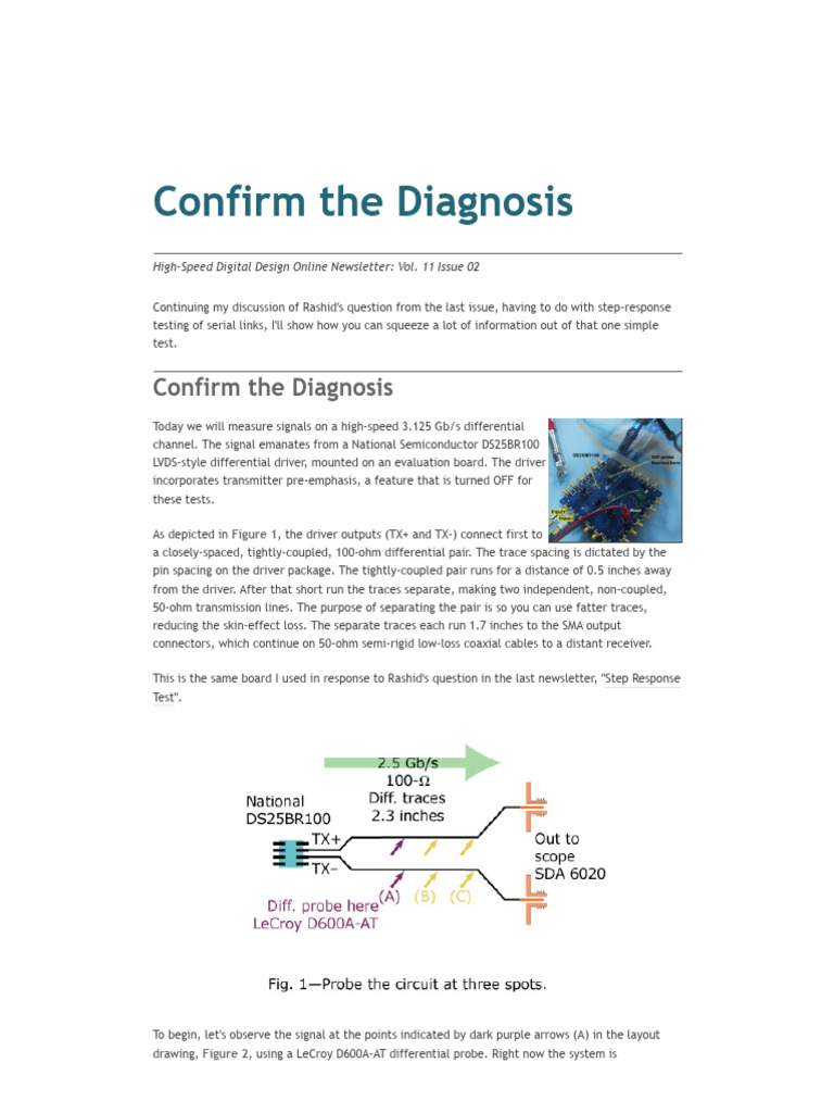 Confirm The Diagnosis | PDF