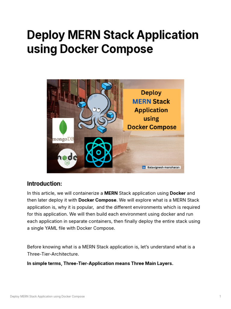 Dockerizing MERN Stack Application | PDF Dockerizing MERN Stack Application | PDF