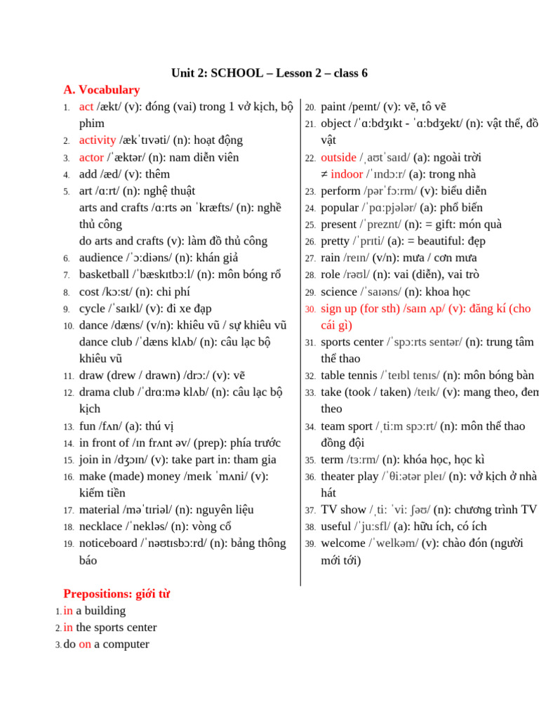 Unit 2 Lesson 2 | PDF
