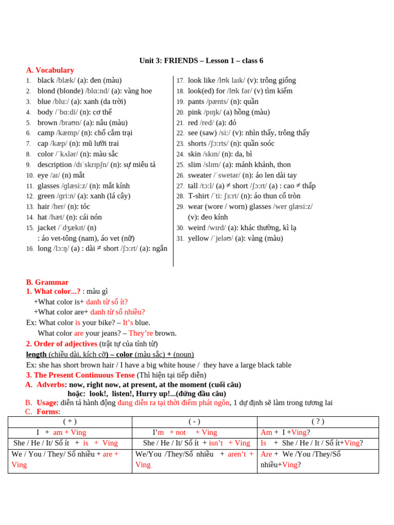 Unit 3 Lesson 1 | PDF