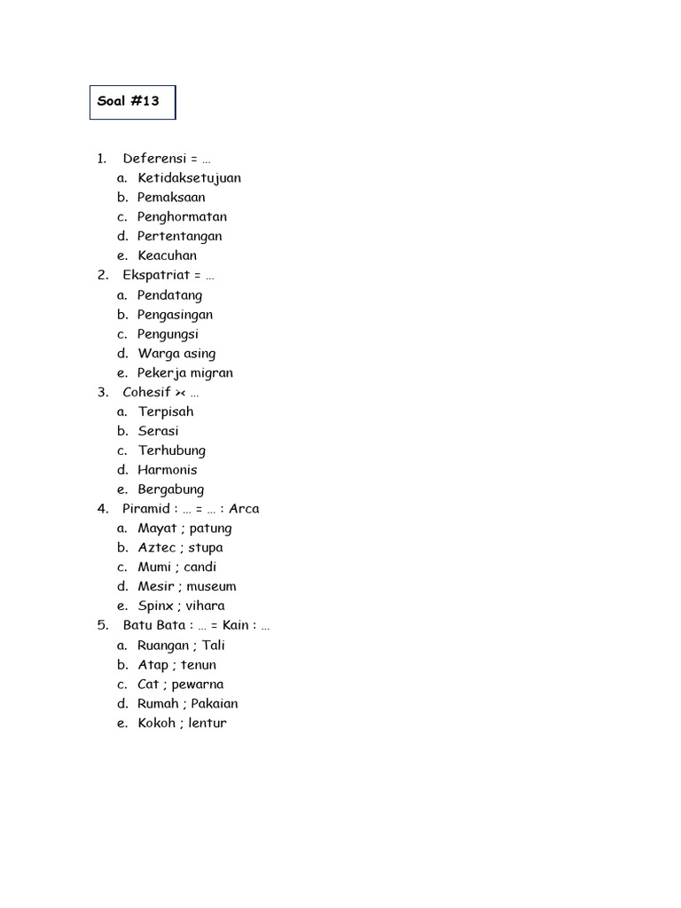 Pembahasan To TIU 2024 #13 | PDF
