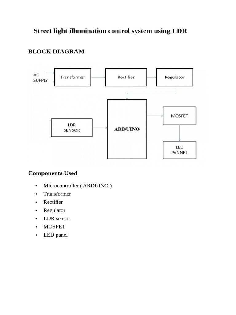 CT - 006 Street Light Illumination Control System Using LDR | PDF