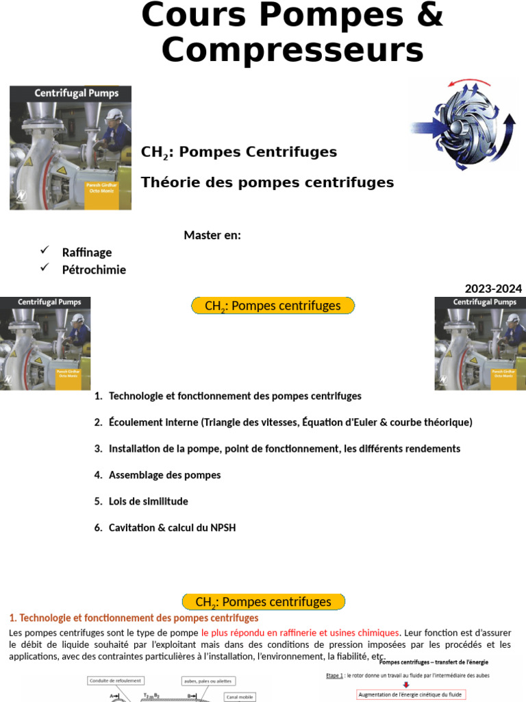 Chapitre 2 Pompes Centrifuges | PDF