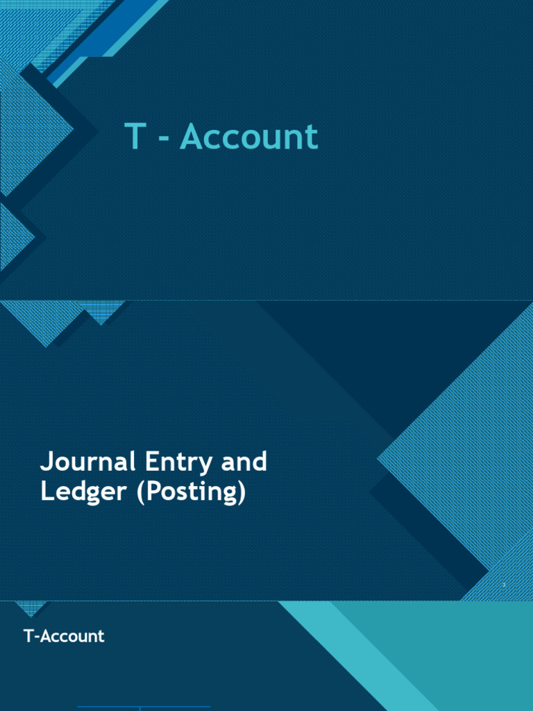 4 T Account and Journal Ledger | PDF