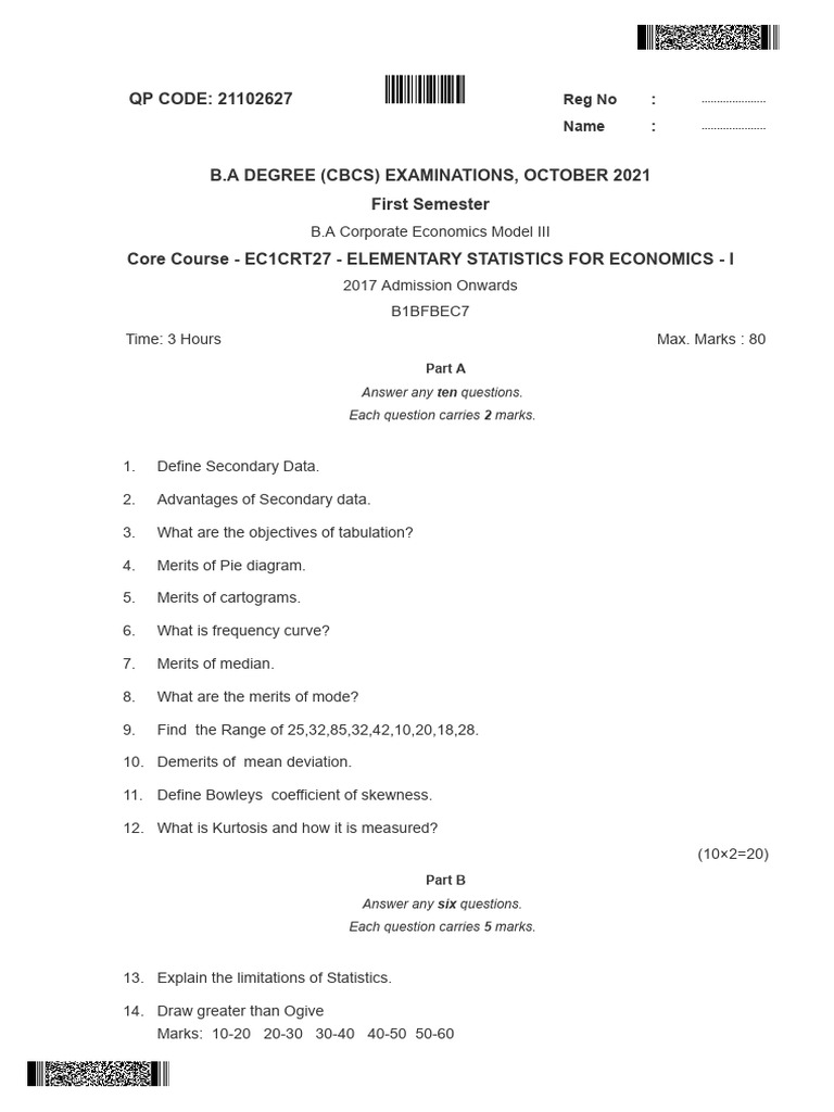 QP CODE: 21102627: Reg No: Name | PDF