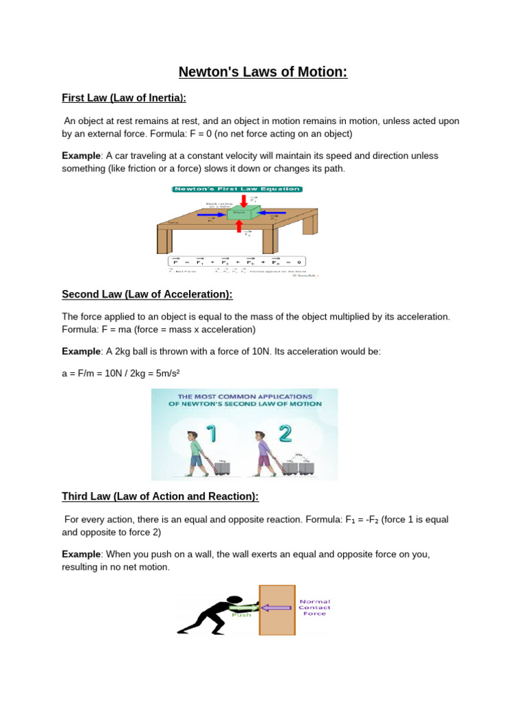 Newtons Laws | PDF