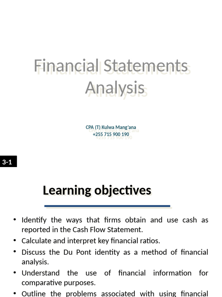 Financial Analysis-OAF 111 | PDF