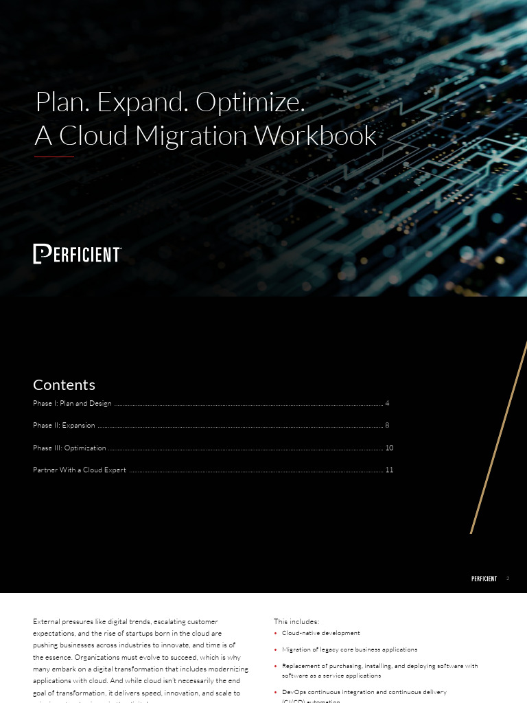 Plan Expand Optimize Cloud Migration Workbook | PDF