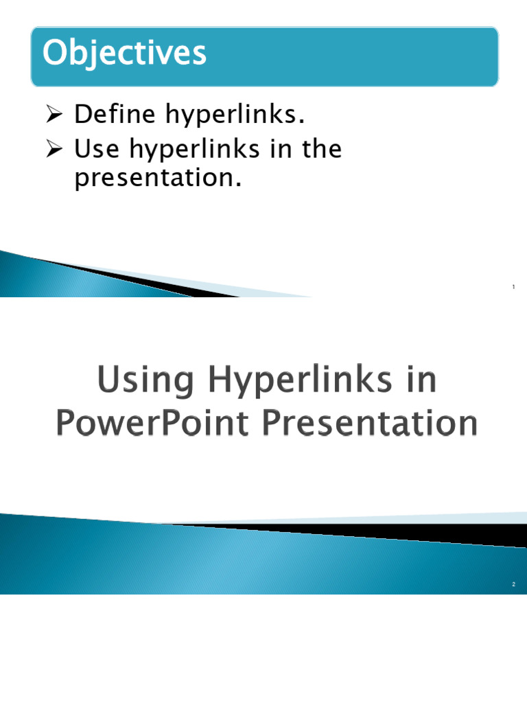 Using Hyperlinks in PowerPoint Presentation PDF | PDF